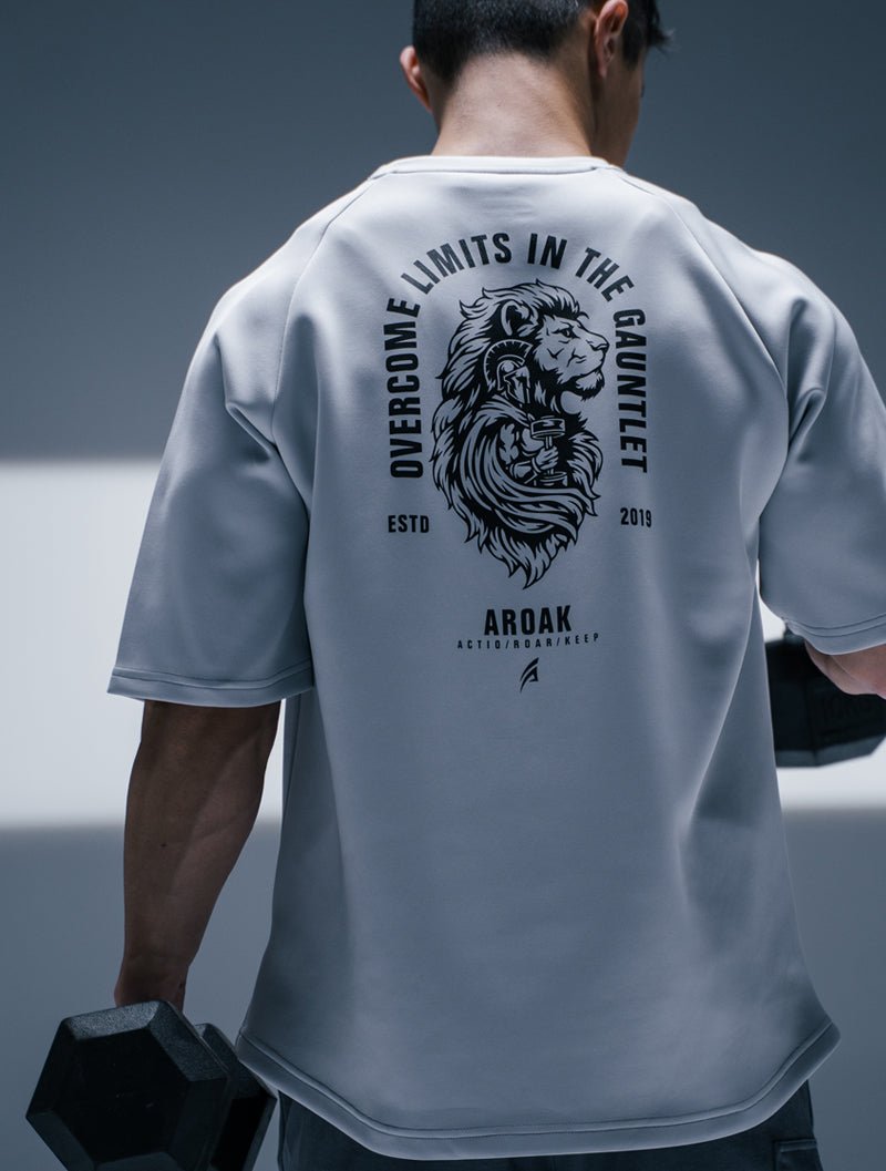 AirFlex™ OVERSIZED 戰神之巔拉克蘭袖上衣 (白) – AROAK 機能健身服飾 | 專為健人打造