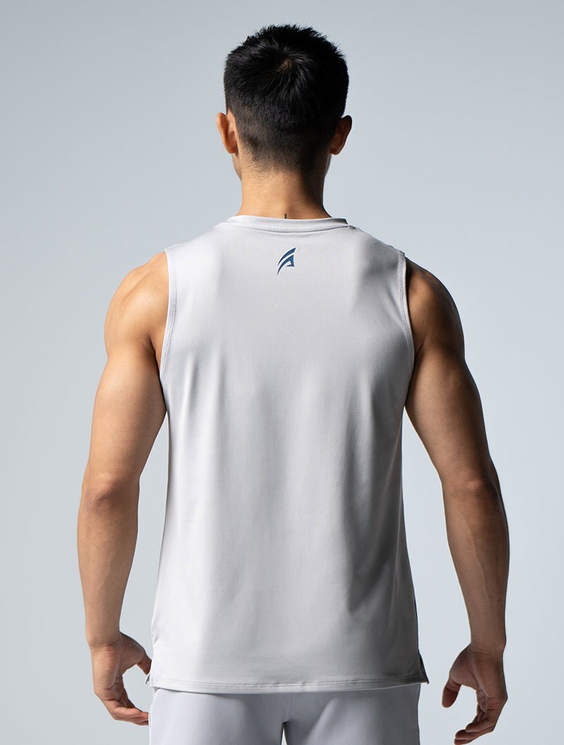 ArcTech™ AROAK 文字機能寬肩背心 (淺灰) – AROAK 機能健身服飾 | 專為健人打造